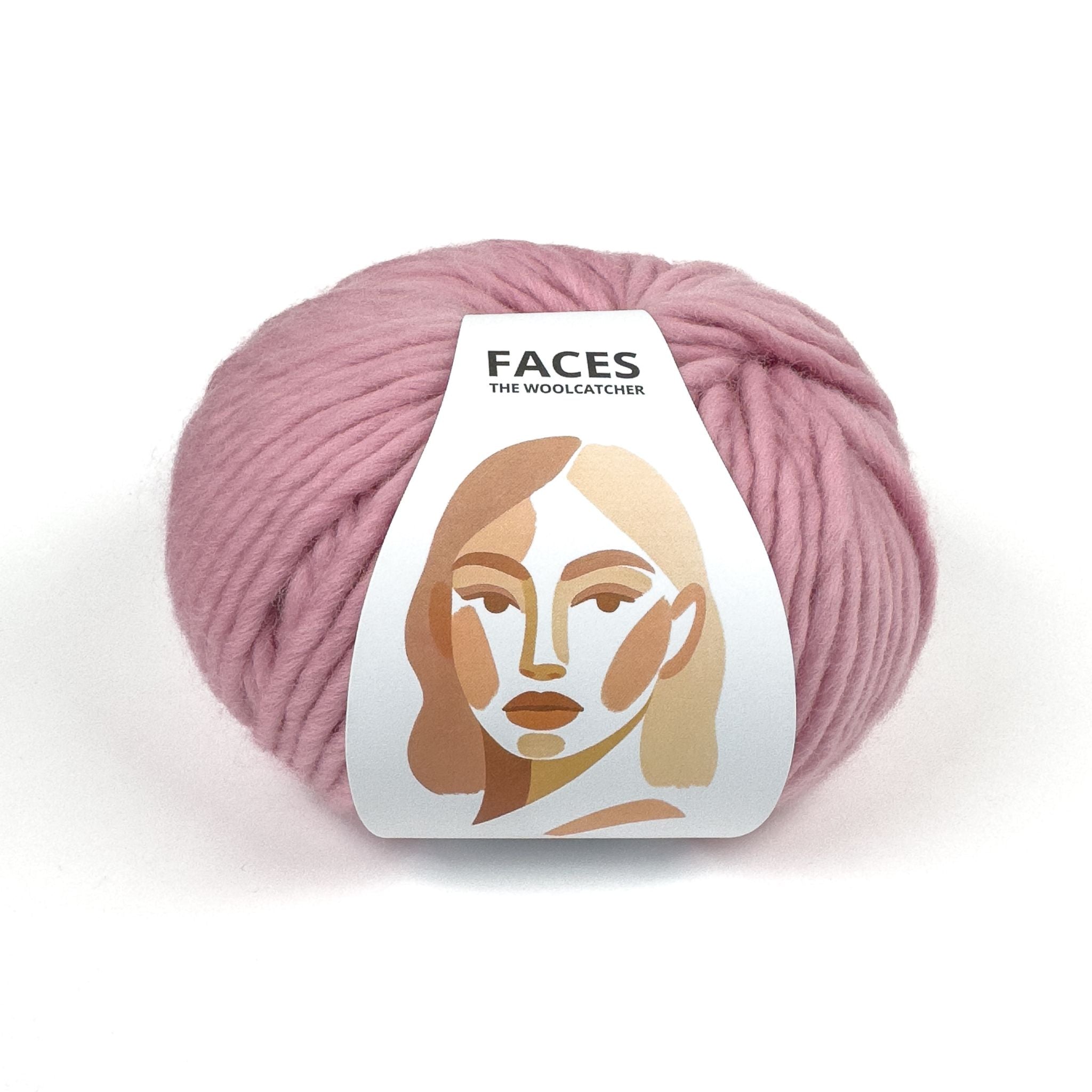 FACES Dusty Rose – 100% Peruvian Wool, 200g / 100m | The Woolcatcher